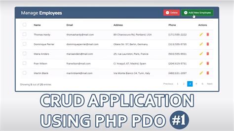 How To Make A Crud Application Using Php Pdo Lesson 1 Youtube
