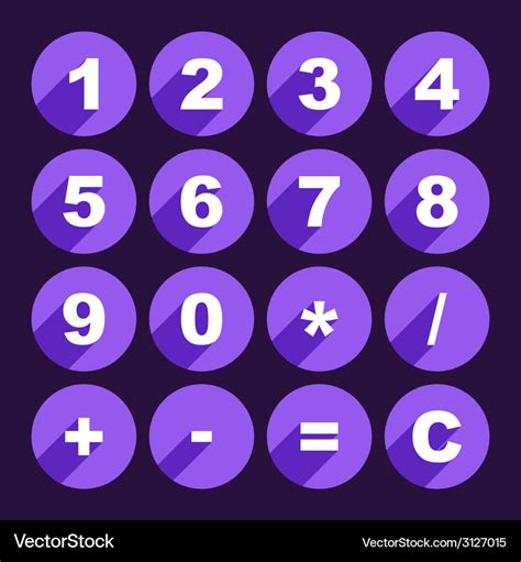 Calculator Keys Royalty Free Vector Image Vectorstock