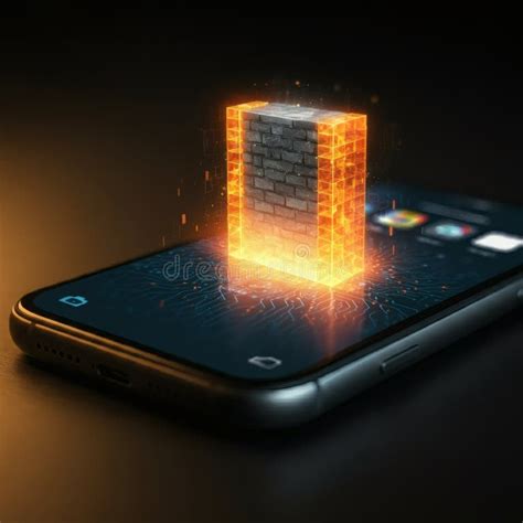 Futuristic Cybersecurity Concept Showing A Glowing Firewall And Encryption Shield Protecting A