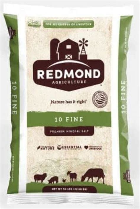 Redmond Trace Mineral Salt With Garlic 50 Lbs