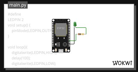 Micropython Blink Esp32 Wokwi Esp32 Stm32 Arduino Simulator