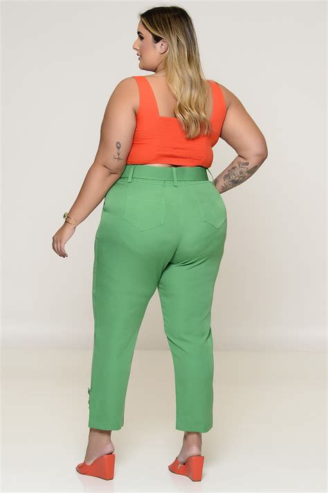 Conjunto Plus Size Alfaiataria Verde Blazer E Calça Vk Moda Plus Size