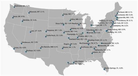 The Fastest Growing City In Each State 2015 2016 R Maps