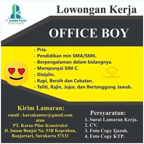 Lowongan Kerja Pt Karsa Pilar Konstruksi Di Solo Info Loker Solo