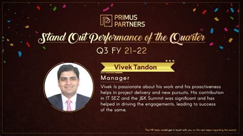 Vivek Tandon On Linkedin Award Recognition Mondaymotivation