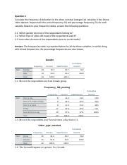Statistical Analysis Of Drone Video Dataset Using SPSS Course Hero