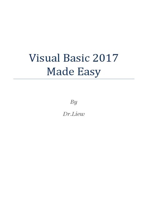visual basic 2017 made easy preview pdf pdf microsoft visual