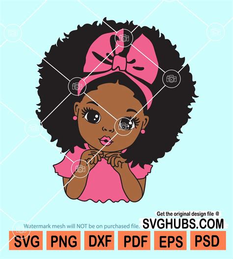 Black Peekaboo Girl With Bandana Svg Peekaboo Girl Svg Afro Girl Svg Sweety Girl Svg