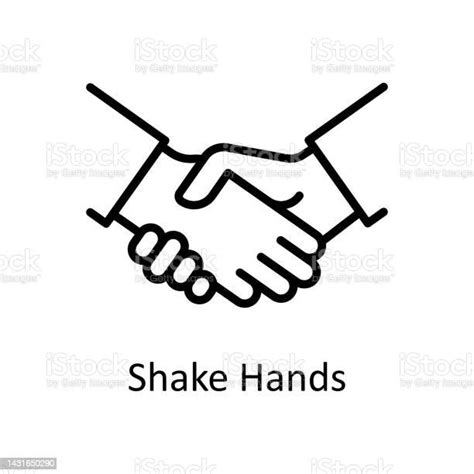 셰이크 핸즈 벡터 윤곽선 아이콘 디자인 일러스트레이션 화이트 백그라운드 Eps 10 파일에 은행 및 지불 기호 금융에 대한 스톡 벡터 아트 및 기타 이미지 Istock