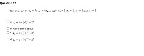 Solved The Solution To An An An With A A A Chegg