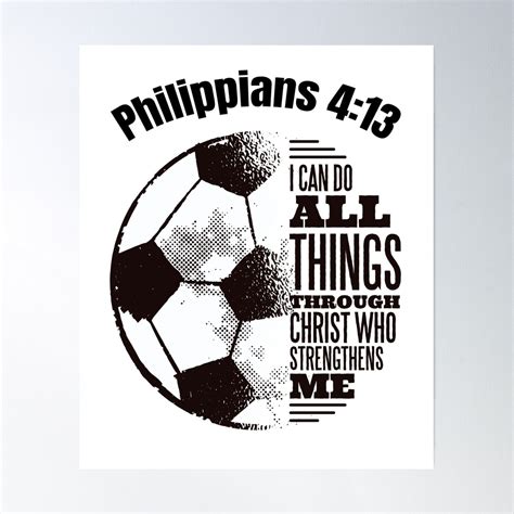 I Can Do All Things Soccer Poster For Sale By Marathon Runner