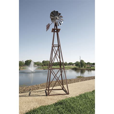 Outdoor Water Solutions Ornamental Garden Windmill 11ft6inh Bronze