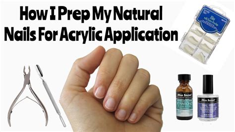 How I Prep My Natural Nails For Acrylic Application Youtube