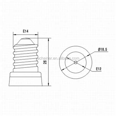 E14 To E12 Base Led Light Bulb Lamp Adapter Holder Extend Socket ...
