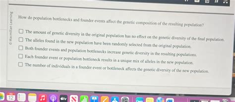 Solved How Do Population Bottlenecks And Founder Events