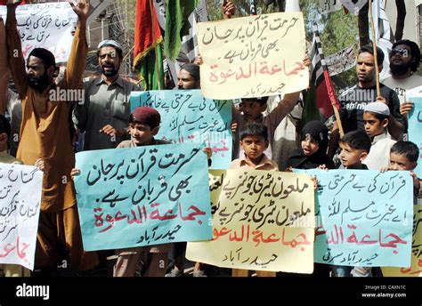 Supporters Of Jamat Ud Dawa Are Protesting Against Desecration Of The