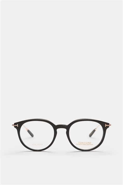 Tom Ford Glasses Frame Round Horn Optical Black Braun Hamburg