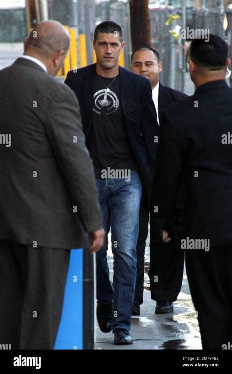 Lost Star Hunky Actor Matthew Fox Arrives For An Appearance On
