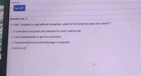 Question No If Jdbc Template Is Used Studyx