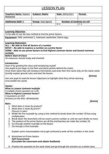 Prime Factors Teaching Resources