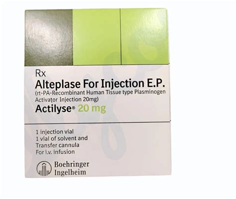 20mg Actilyse Alteplase Injection At Best Price In Surat By Ellycon
