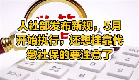 人社部发布新规，5月开始执行，还想挂靠代缴社保的要注意了 教育视频 免费在线观看 爱奇艺