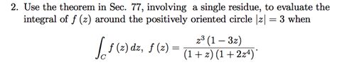Solved 2 Use The Theorem In Sec 77 Involving A Single