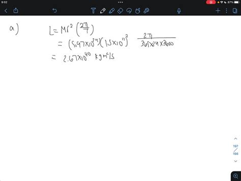 SOLVED A Calculate The Magnitude Of The Angular Momentum Of The Numerade