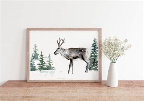 Free Reindeer Wall Art Printable Download Free Reindeer Wall Art