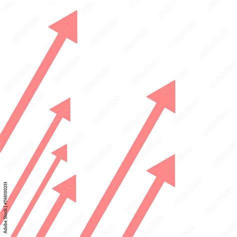 右上を指す赤い矢印の透過背景 Stock Vector Adobe Stock