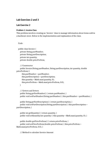 Labexercisessolutions Pdf Class Computer Programming Method