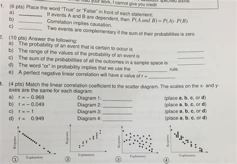 Solved Place The Word True Or False In Front Of Each