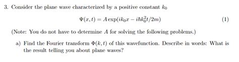 solved 3 consider the plane wave characterized by a
