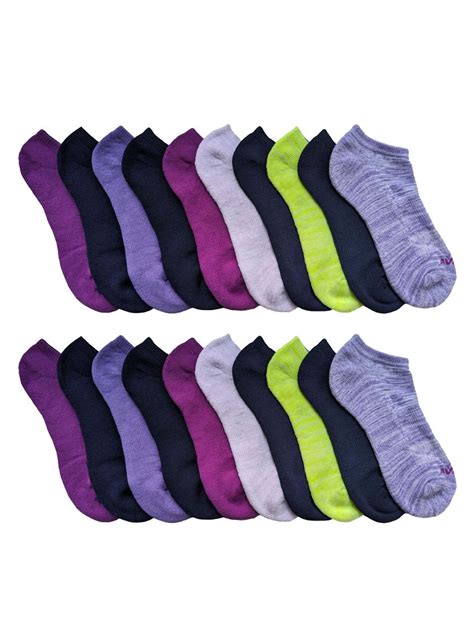 Avia Womens Performance Cushioned No Show Socks 20 Pack