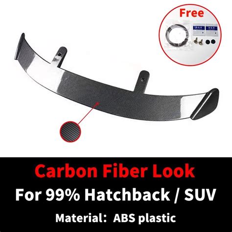Universal Roof Spoiler Rear Wing For 99 Hatchback Suv Honda City