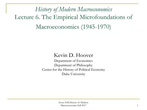 Ppt Evolution Of Macroeconomics Empirical Microfoundations 1945