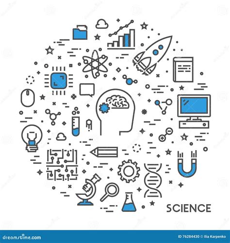 Vector Line Web Concept For Science Stock Illustration Illustration