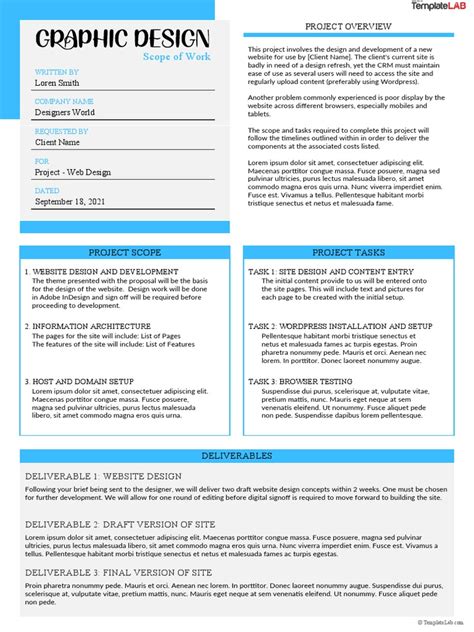 Graphic Design Scope Of Work Template Pdf Graphic Design Scope Of Work Template Pdf
