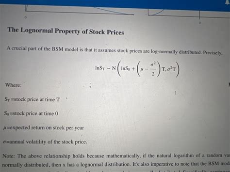 The Black Scholes Merton Model Flashcards Quizlet