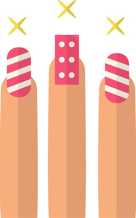 Colorful Icon Of Finger Nail With Nail Art 24913708 Vector Art At Vecteezy