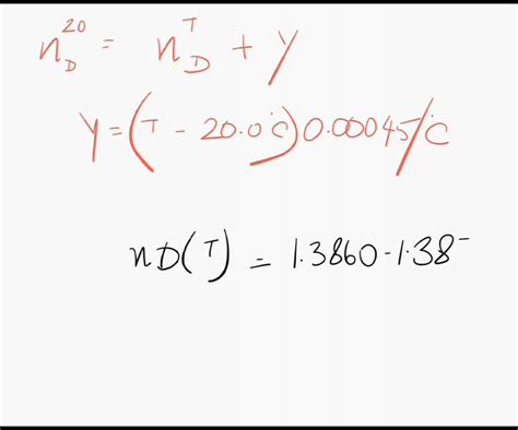 solved question 1 5 points calculate the corrected refractive index