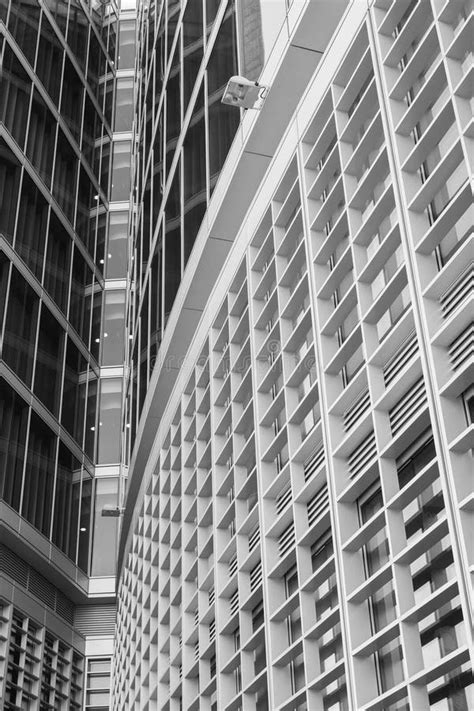 Exterior Of Modern Architecture Building Abstract Background Stock