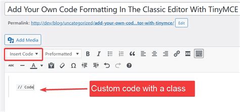 Add Your Own Code Formatting In The Classic Editor With Tinymce
