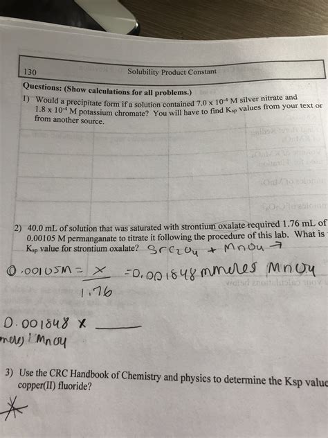 Answered 130 Solubility Product Constant… Bartleby