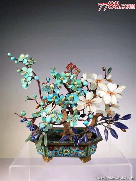创汇时期景泰蓝玉石盆景其他景泰蓝珐琅宝轩阁收藏【7788收藏收藏热线】