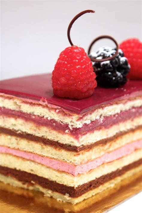 The Cassis Chocolate Cake Is Made Of Soft Layers Of Chocolate And