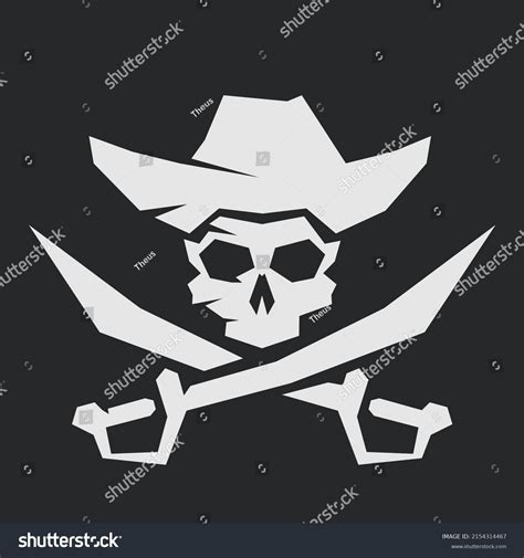 Skull Over Crossed Sabers Jolly Roger Stock Vector Royalty Free