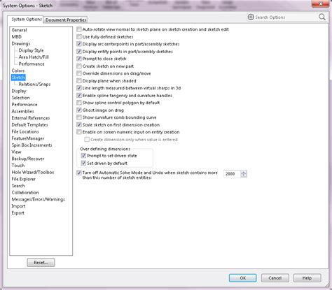 System Options Sketch Solidworks Api Help