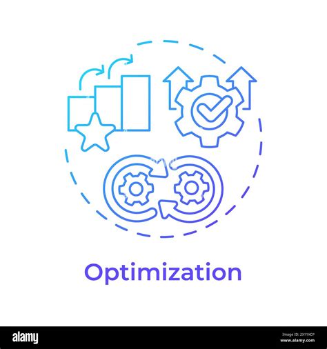 Business Process Management Optimization Blue Gradient Concept Icon