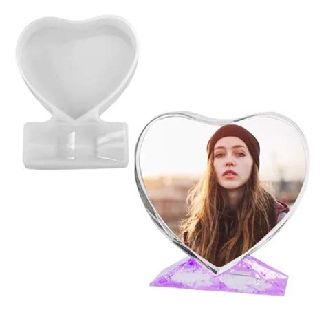 Molde Silicone Porta Retrato Coração Eternização Resina cm Parcelamento sem juros